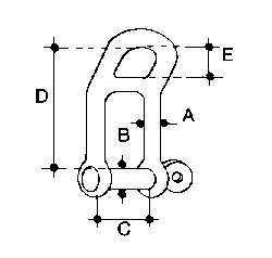 Stainless Steel Headboard Shackle with Captive Pin 3/8 | S0173-0010