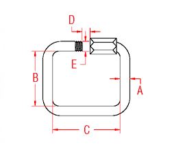 Stainless Steel Square Quick Link | Bosun Supplies